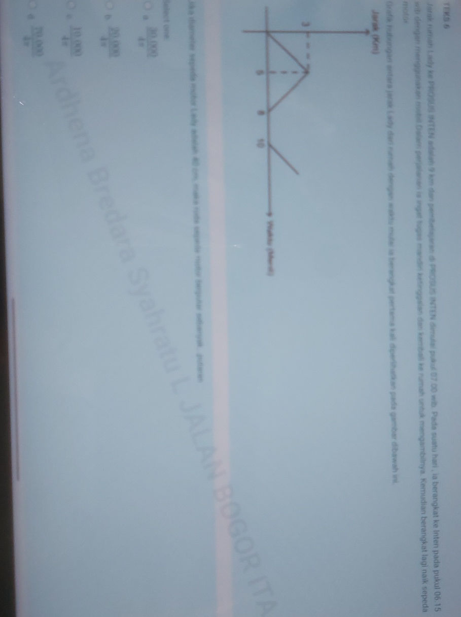 TEKS 6 Jarak rumah Lady ke PROSUS INTEN | StudyX