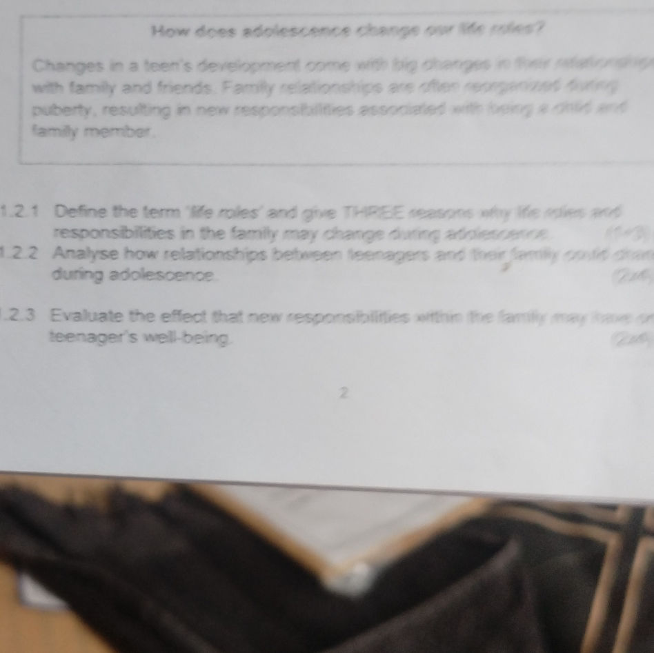 How does adolescence change our life roles? | StudyX