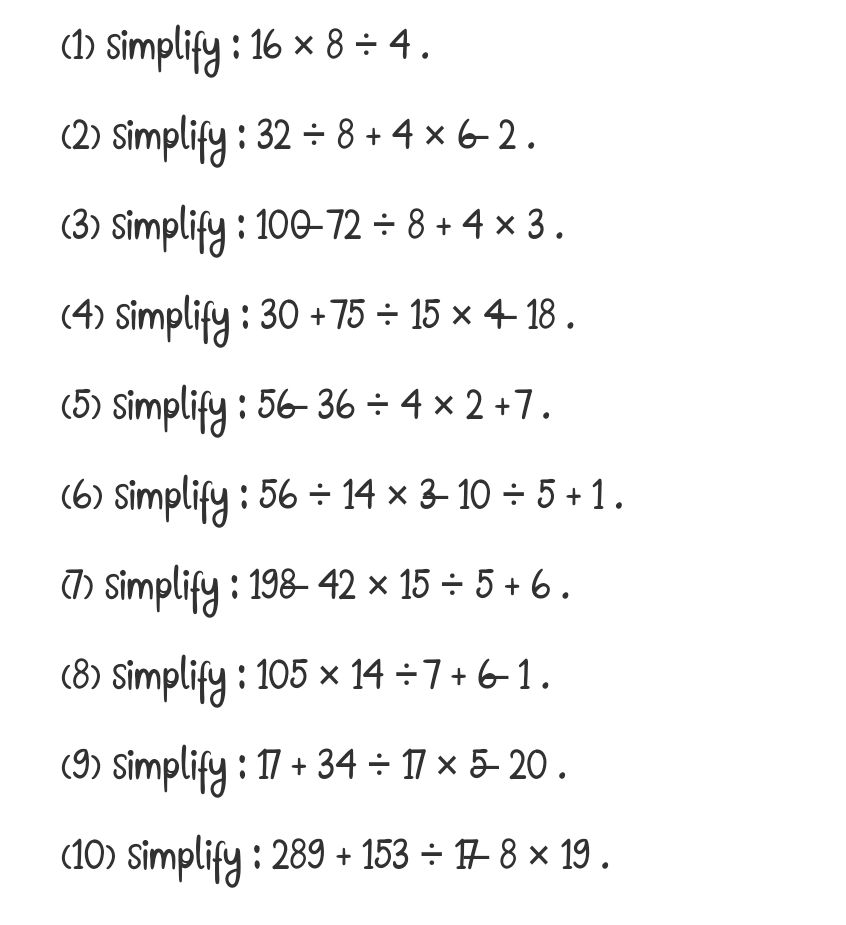 (1) simplify: $16 8 4$. (2) simplify: | StudyX