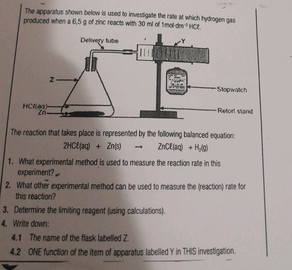 The apparatus shown below is used to | StudyX