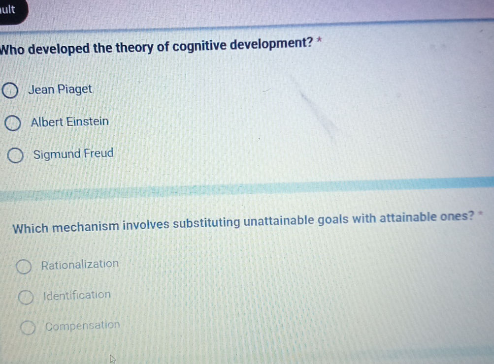 Who developed the theory of cognitive | StudyX