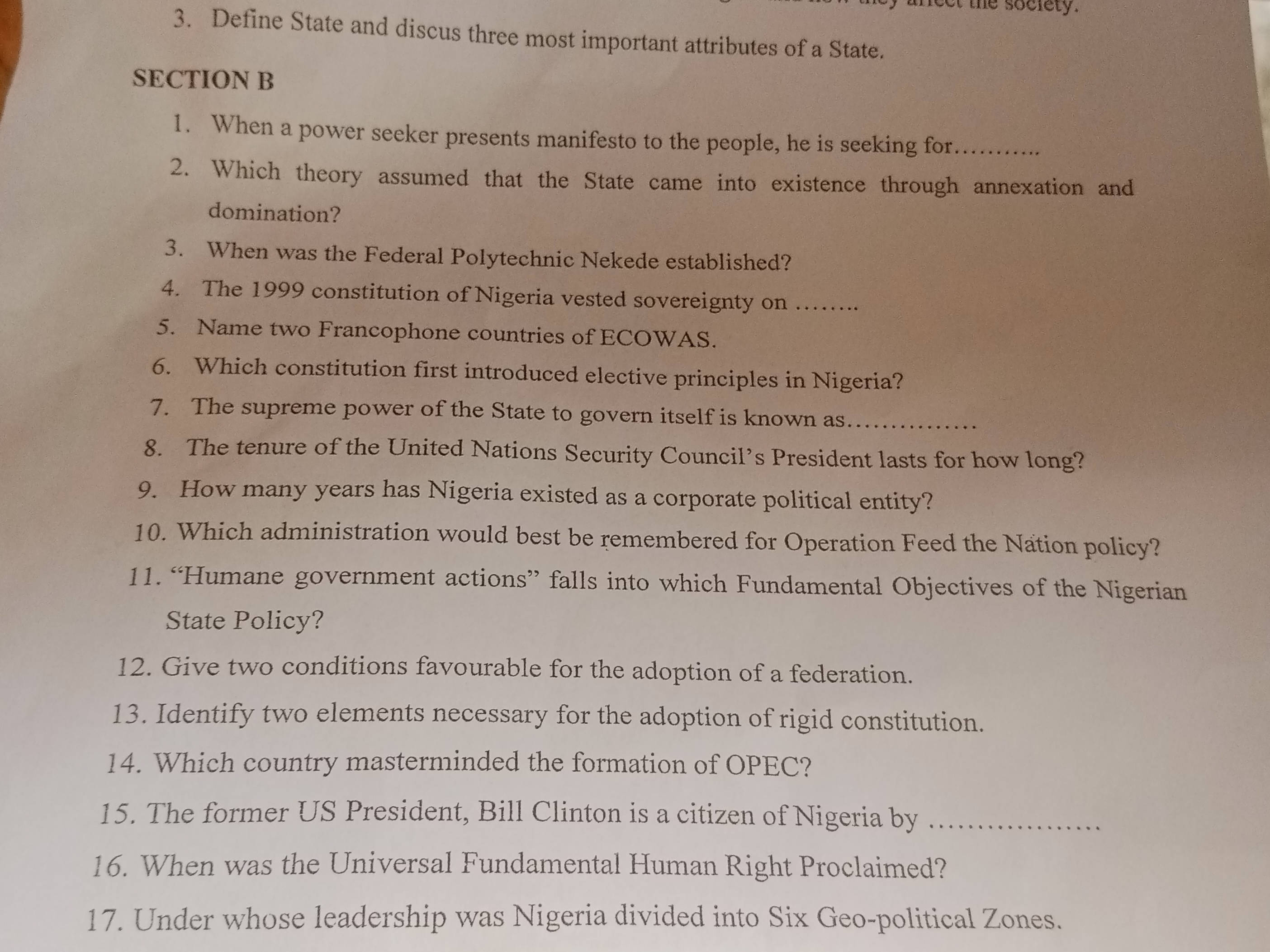 3. Define State and discus three most | StudyX