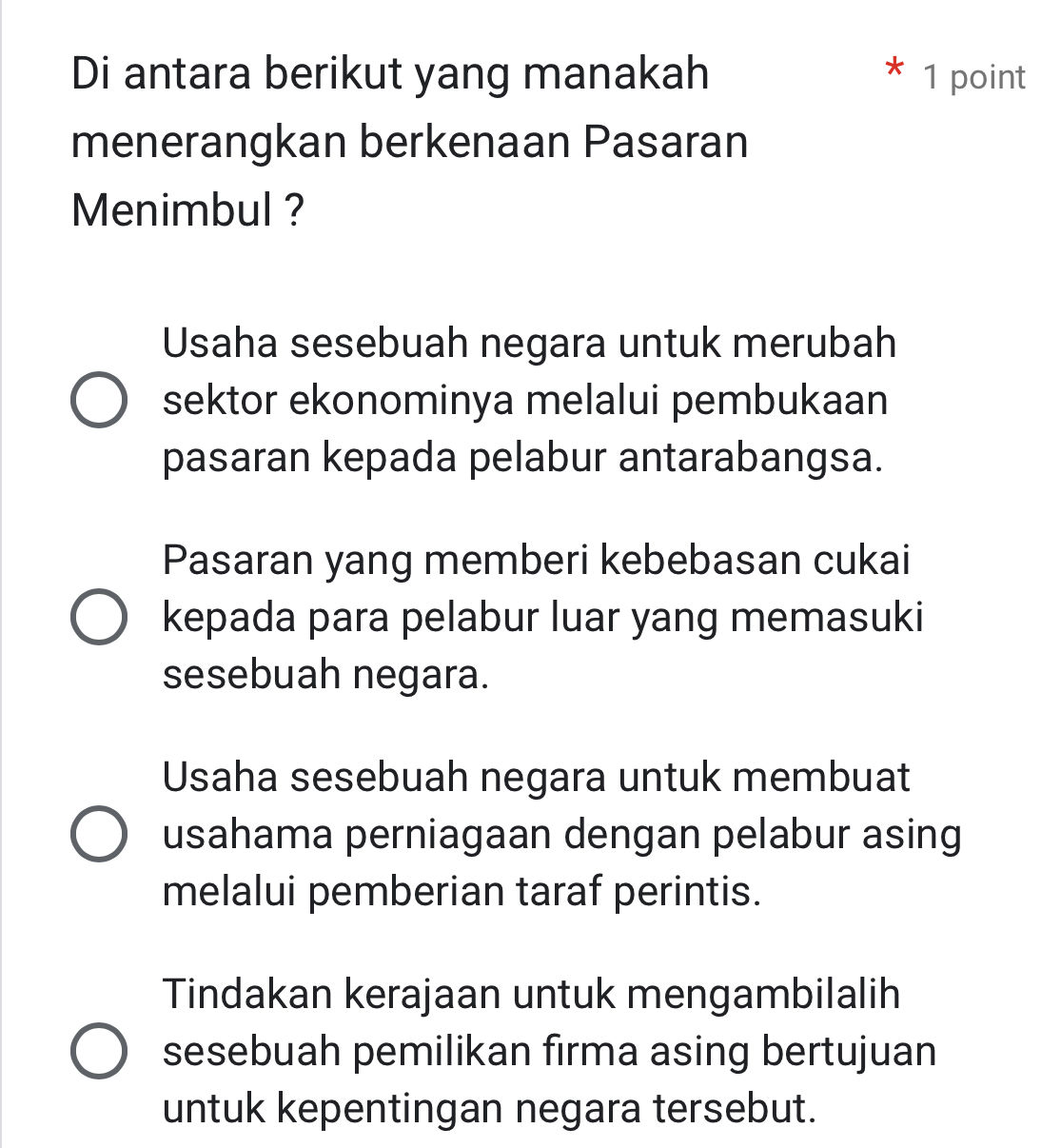 Di antara berikut yang manakah menerangkan | StudyX