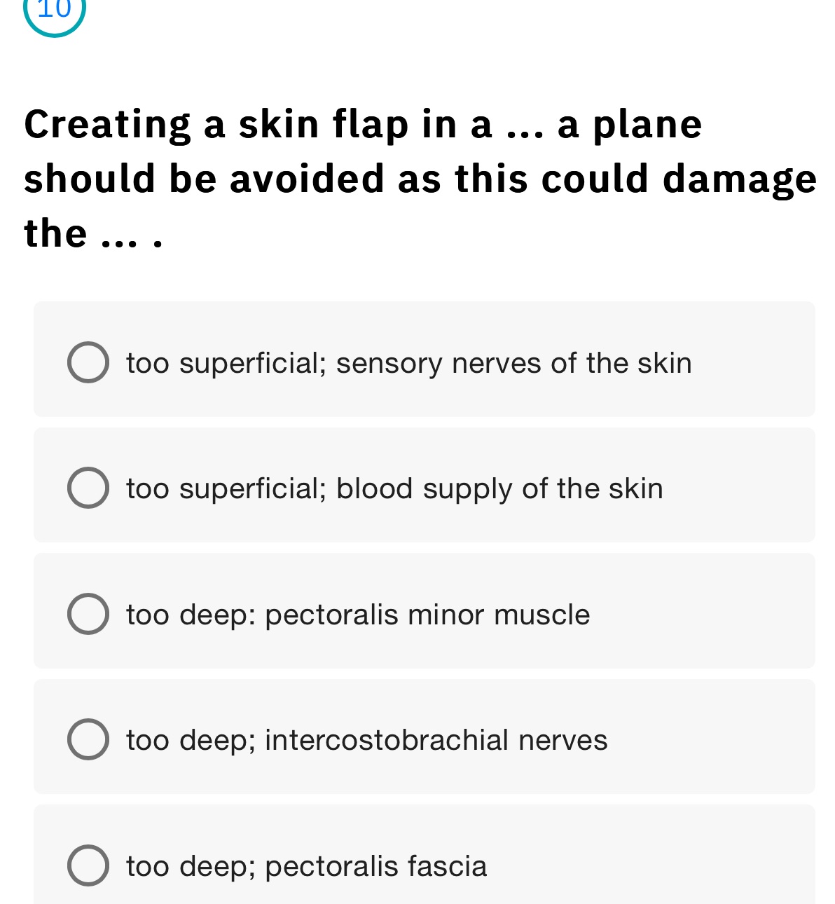 Creating a skin flap in a ... a plane should | StudyX