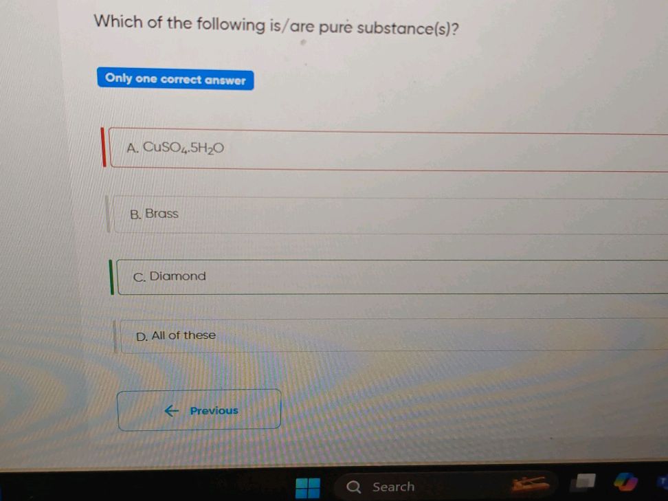 Which of the following is/are pure | StudyX