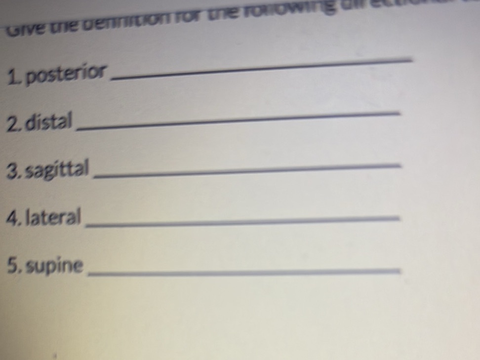 Give the definition for the following 1. | StudyX