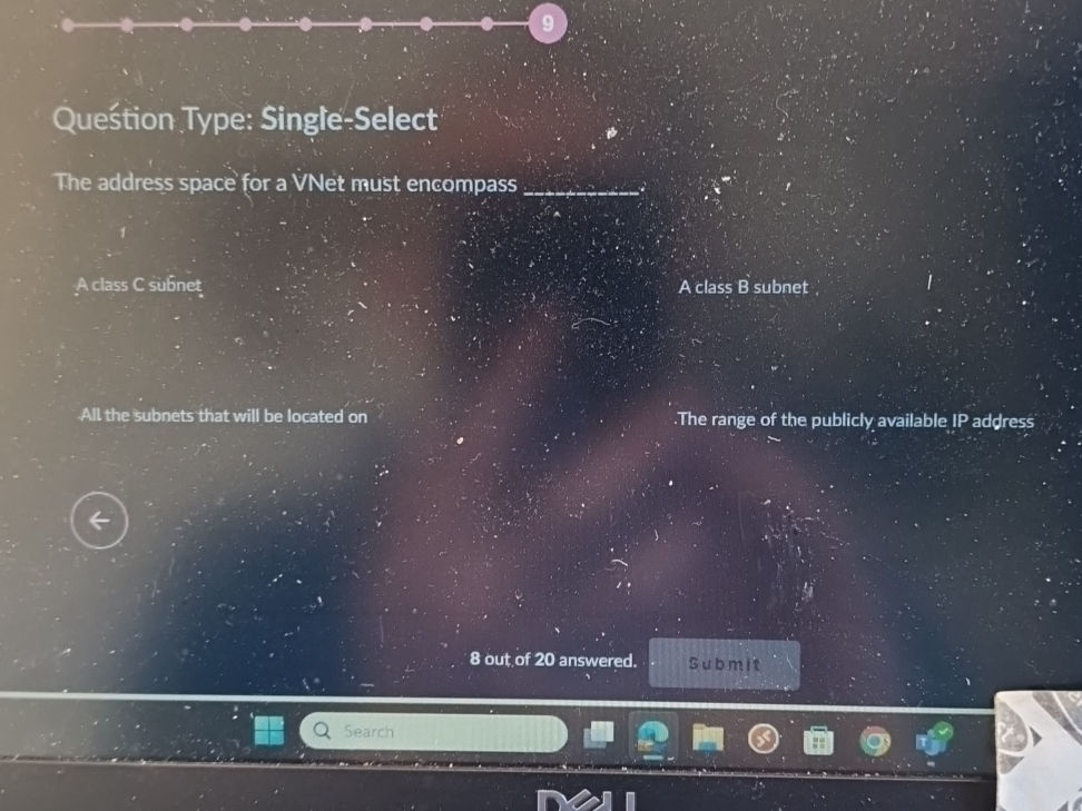 Question Type: Single-Select The address | StudyX