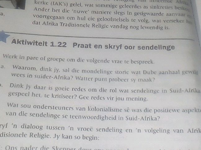 Aktiwiteit 1.22 Praat en skryf oor | StudyX