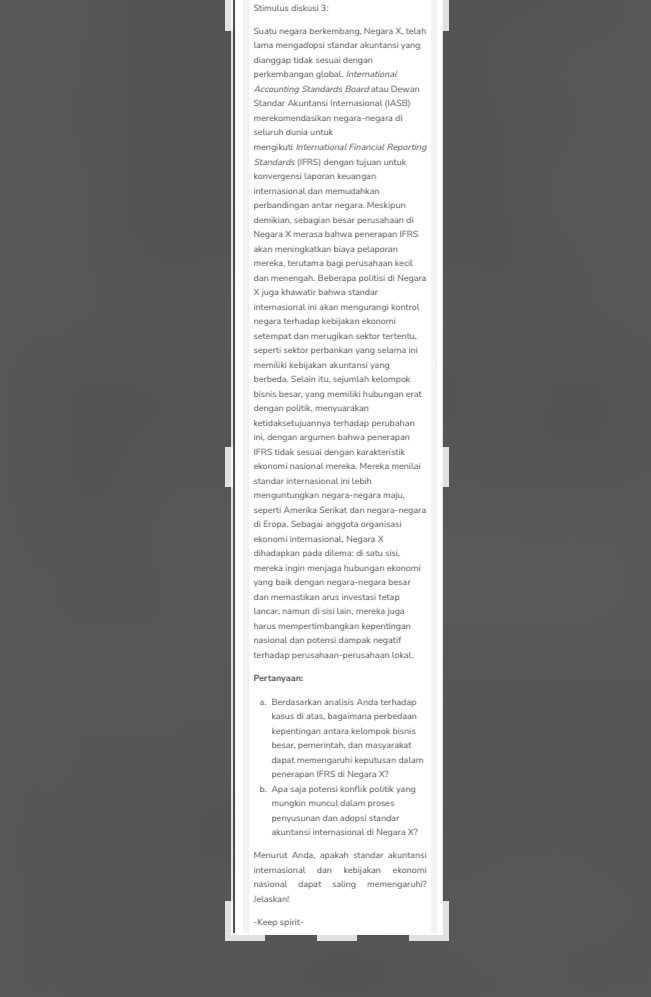 Pertanyaan: a. Berdasarkan analisis Anda | StudyX