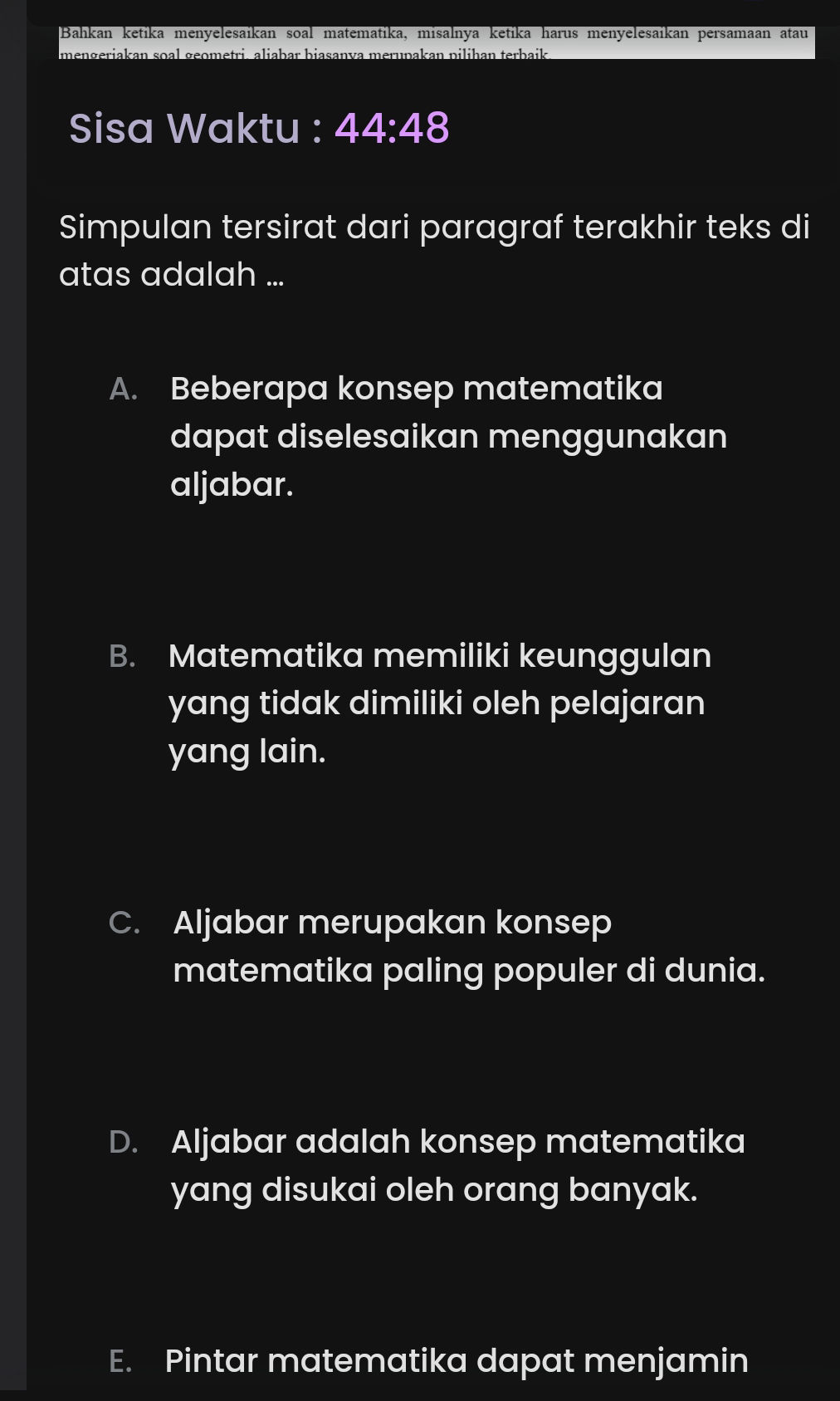 Simpulan tersirat dari paragraf terakhir | StudyX