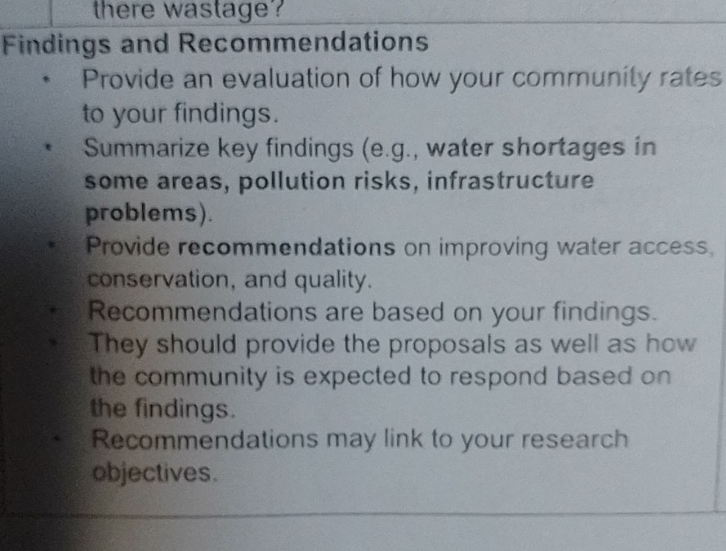 Findings and Recommendations * Provide an | StudyX