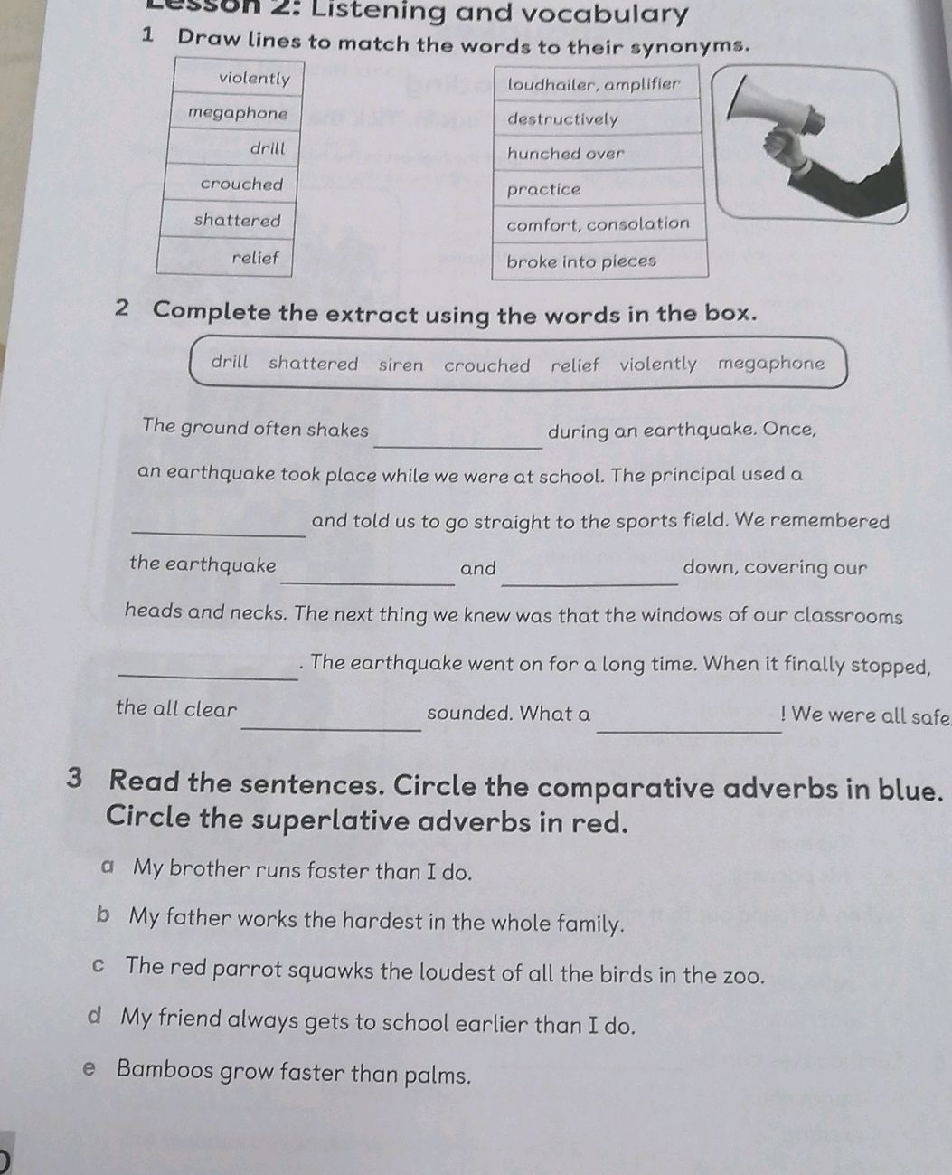 1 Draw lines to match the words to their | StudyX