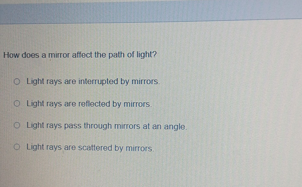 How does a mirror affect the path of light? | StudyX