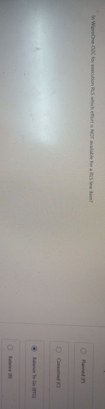 In WiproOne-O2C for execution RLS which | StudyX