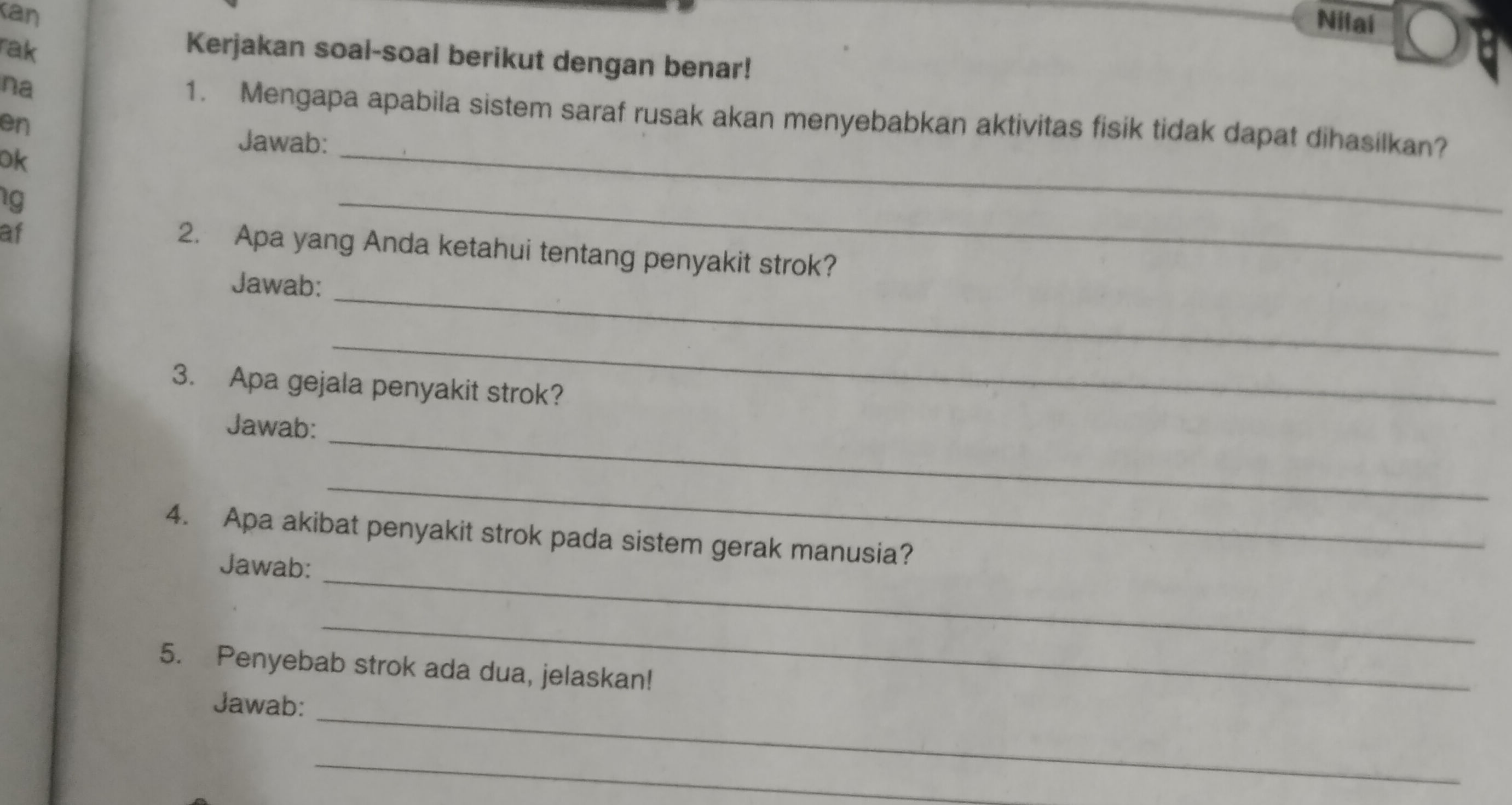 Kerjakan soal-soal berikut dengan benar! 1. | StudyX