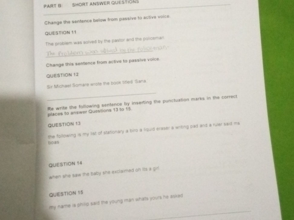 Change the sentence below from passive to | StudyX