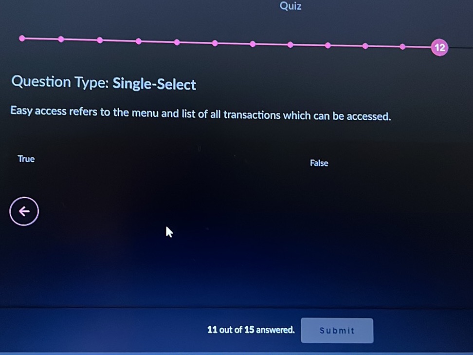 Easy access refers to the menu and list of | StudyX