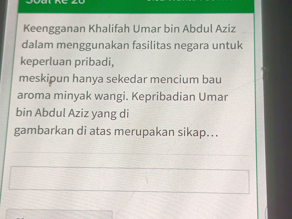 Keengganan Khalifah Umar bin Abdul Aziz | StudyX
