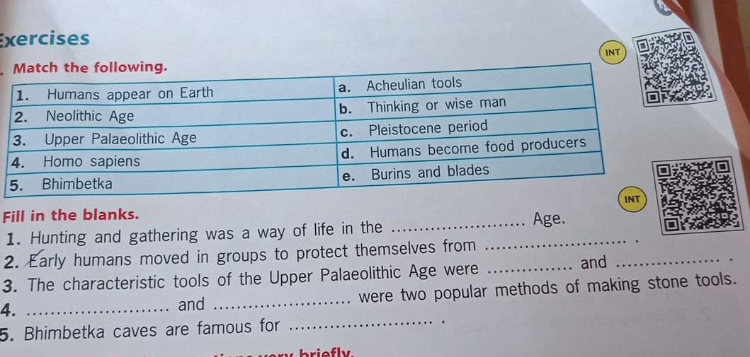 Match the following. 1. Humans appear on | StudyX