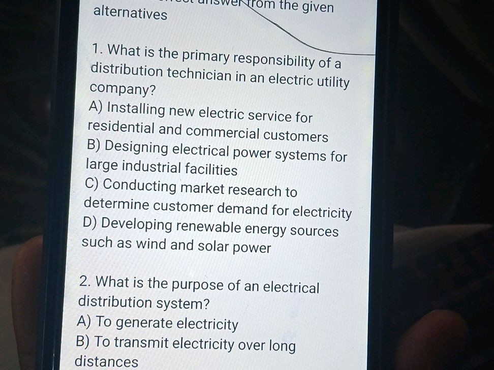 1. What is the primary responsibility of a | StudyX