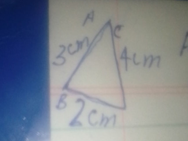 A triangle with sides labeled as follows: AB | StudyX