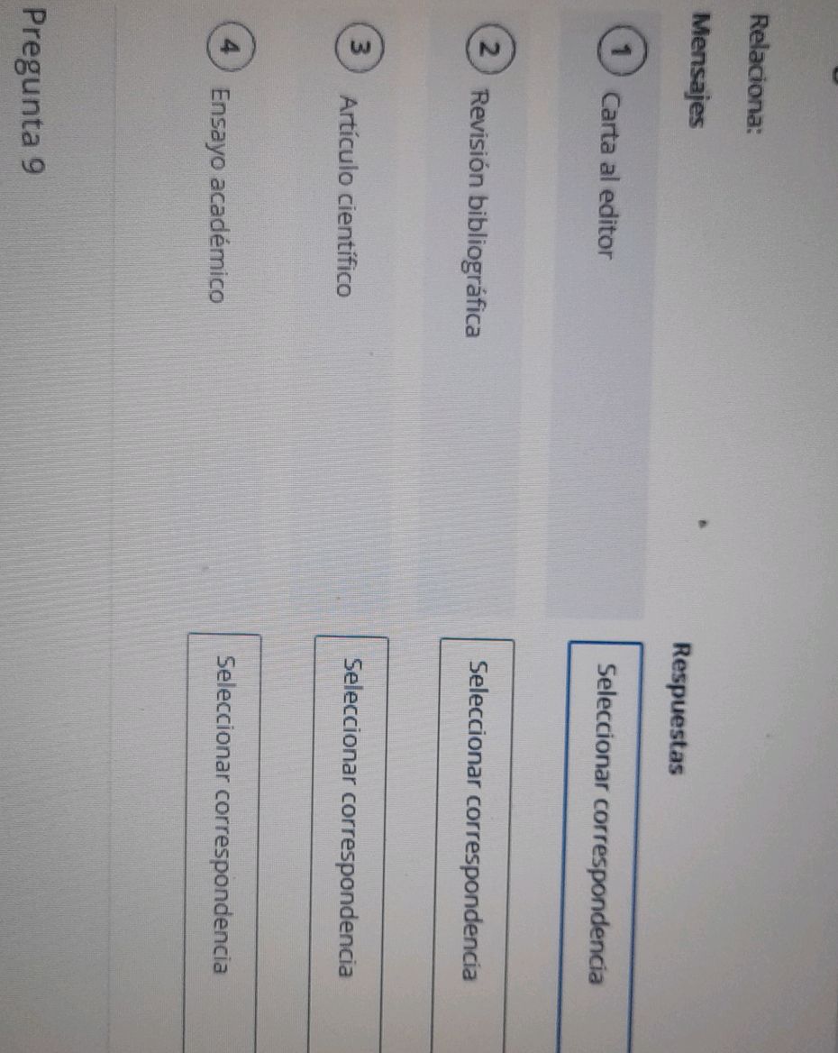 Relaciona: 1 Carta al editor Seleccionar | StudyX