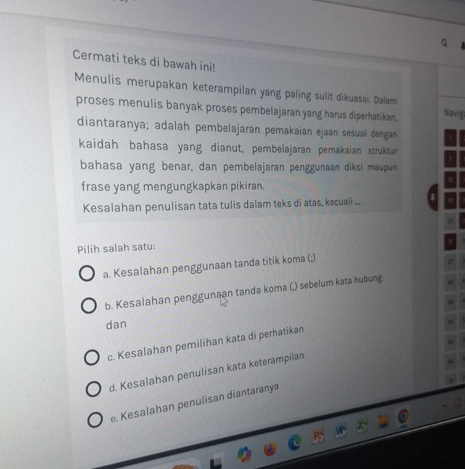 Cermati teks di bawah ini! Menulis | StudyX