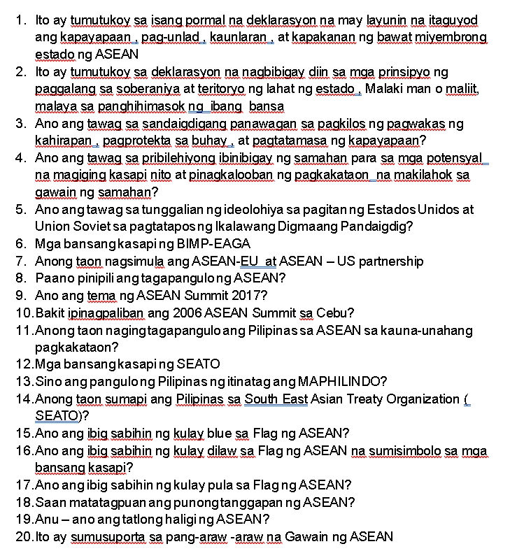 1. Ito ay tumutukoy sa isang pormal na | StudyX