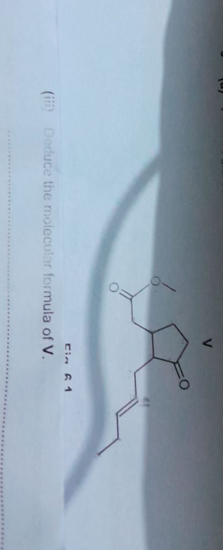 (iii) Deduce the molecular formula of V. | StudyX