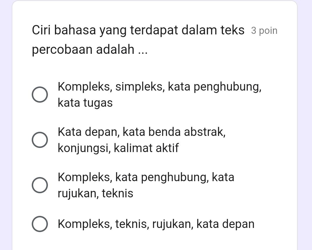 Ciri bahasa yang terdapat dalam teks | StudyX