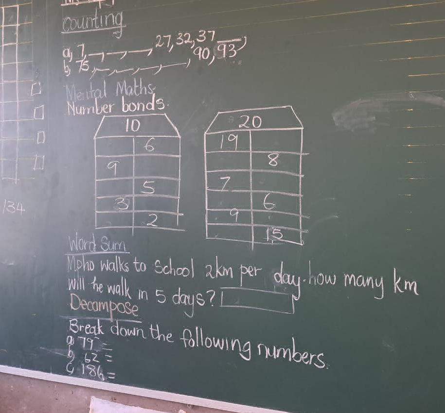 Counting a. 7, , , , 27, 32, 37, , 90, 93