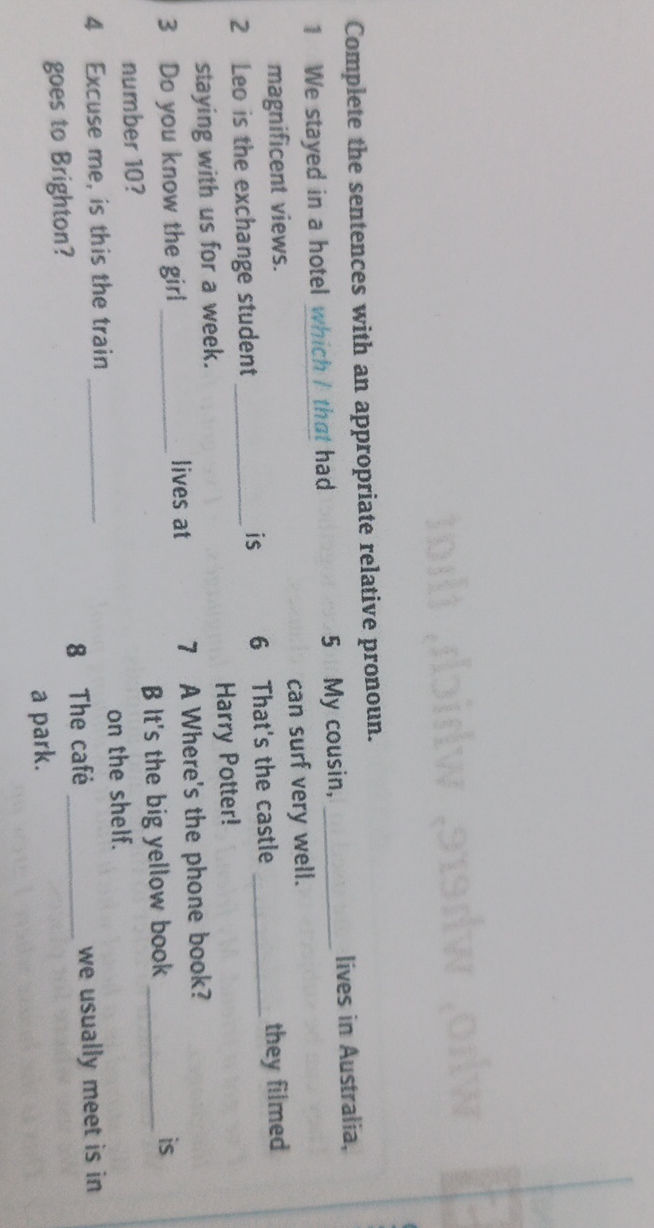 Complete the sentences with an appropriate | StudyX