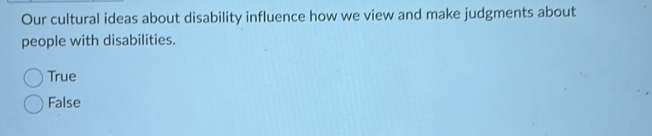 Our cultural ideas about disability | StudyX