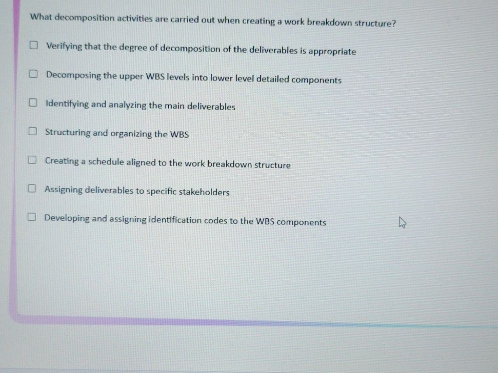 What decomposition activities are carried | StudyX