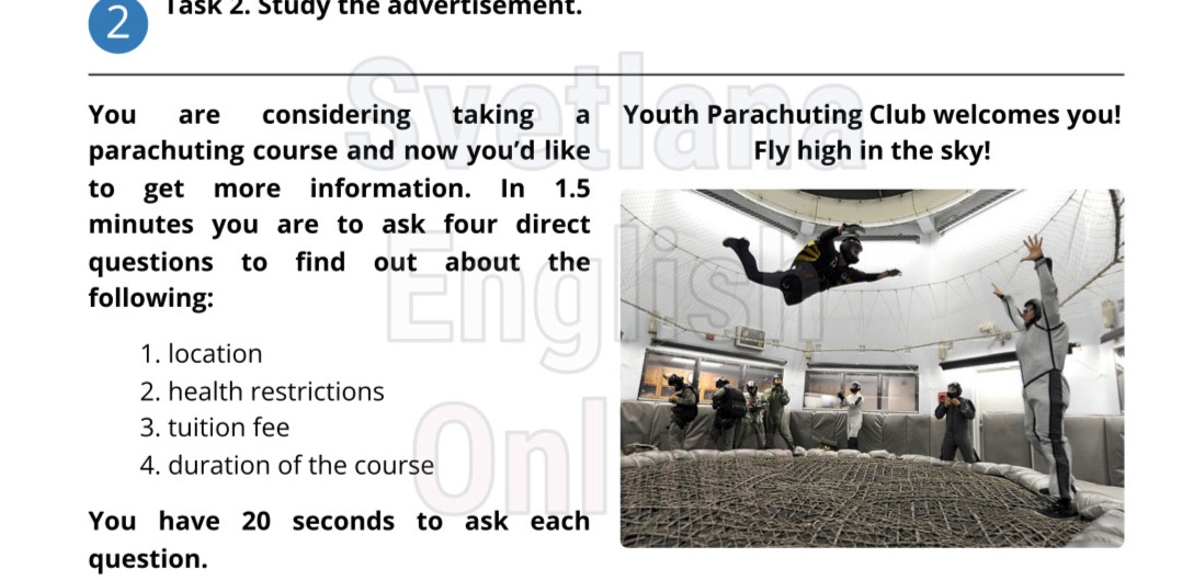 Task 2. Study the advertisement. You are | StudyX
