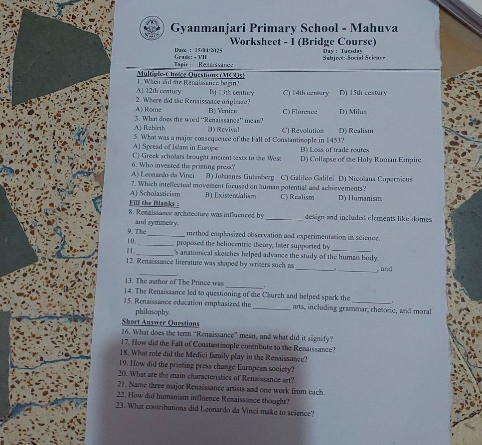 Multiple-Choice Questions (MCQs) 1. When did | StudyX