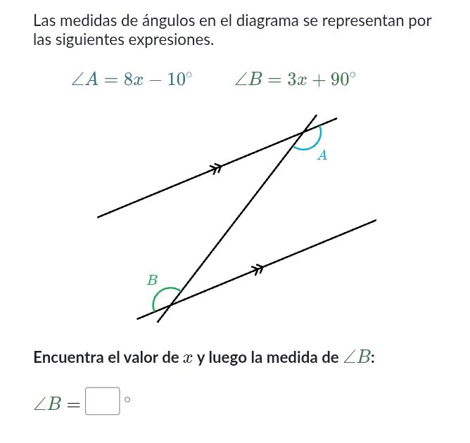 Las medidas de ángulos en el diagrama se | StudyX