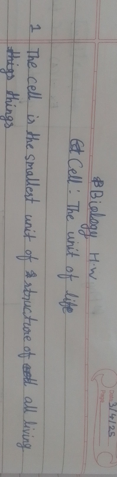 1 The cell is the smallest unit of structure | StudyX