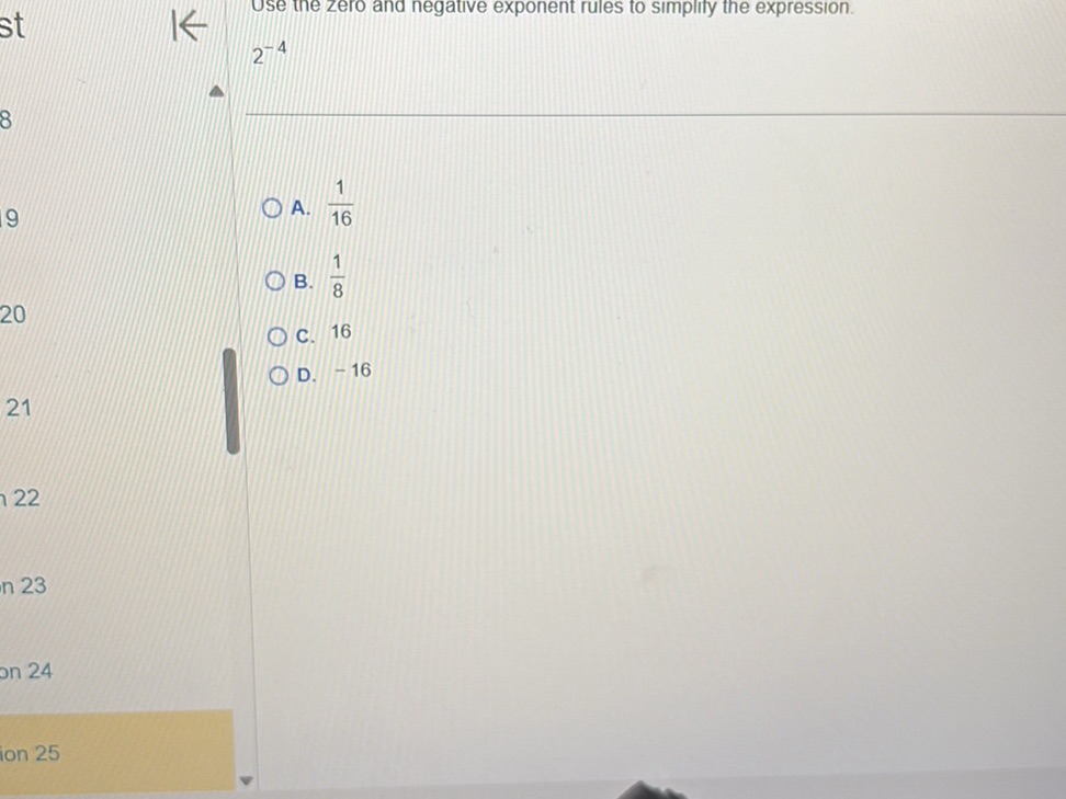 Use the zero and negative exponent rules to | StudyX