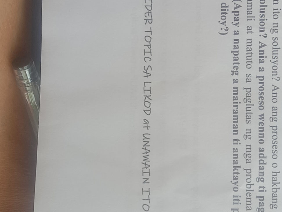 n ito ng solusyon? Ano ang proseso o hakbang | StudyX