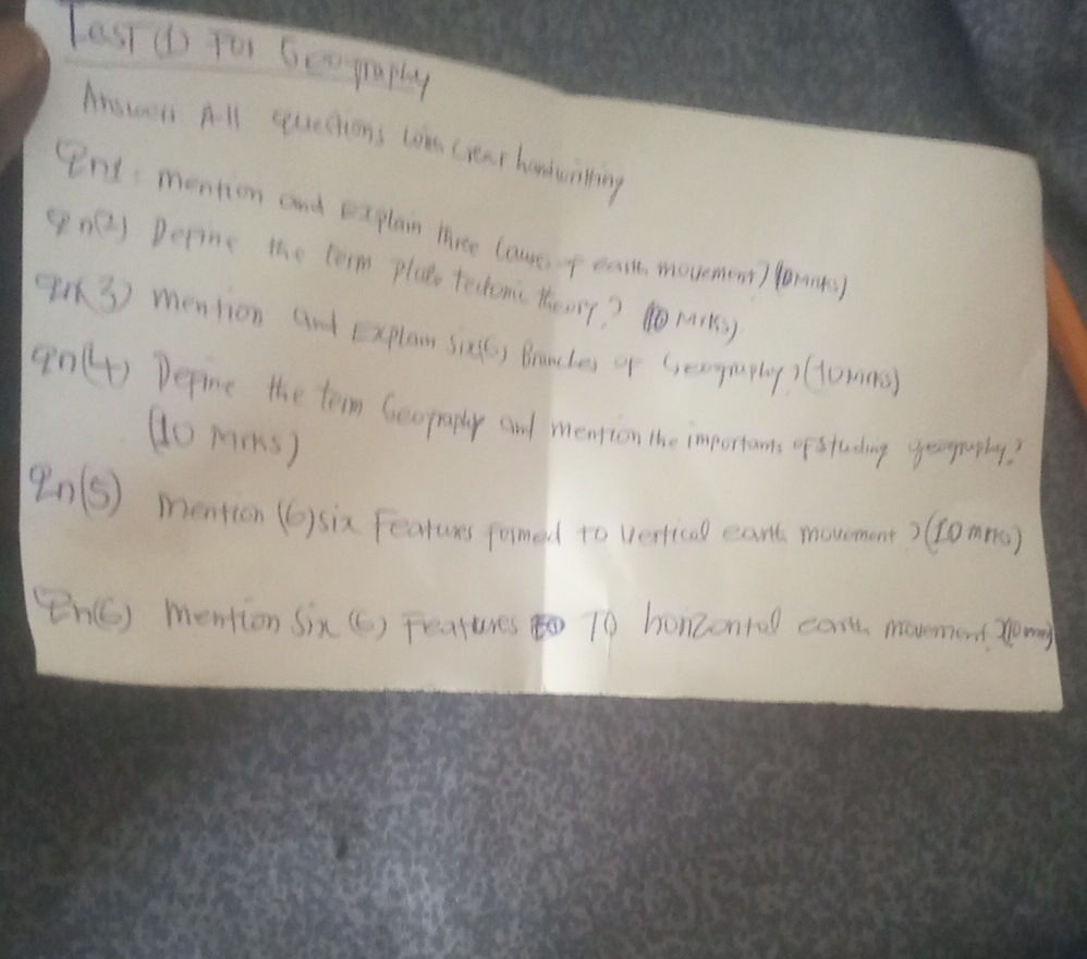 Qn(1): Mention and Explain three (3) causes | StudyX