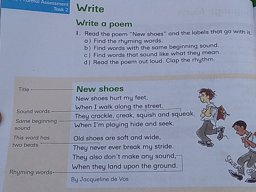 1. Read the poem "New shoes" and the labels | StudyX