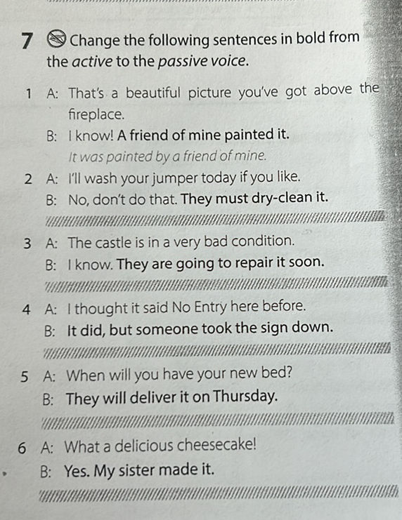 7 Change the following sentences in bold | StudyX