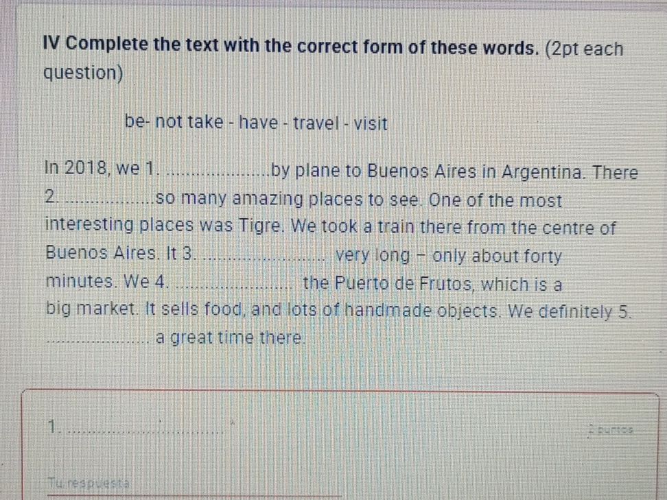 IV Complete the text with the correct form | StudyX
