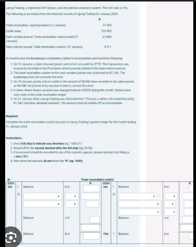 Liping Trading, a registered VAT vendor, | StudyX