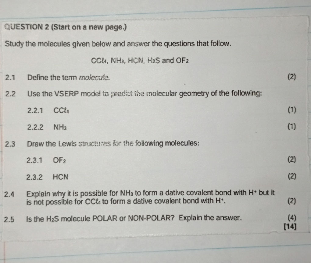 QUESTION 2 (Start on a new page.) Study the | StudyX
