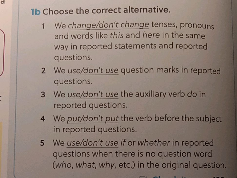 1b Choose the correct alternative. 1 We | StudyX