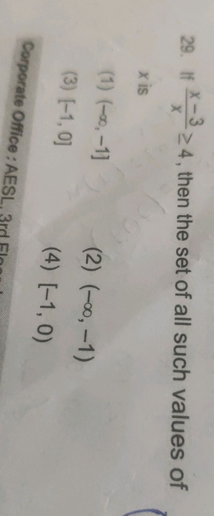 29. If \( {x-3}{x} 4\), then the set of | StudyX