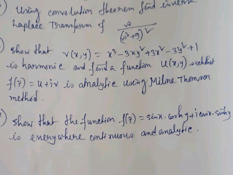 1) Using convolution theorem find inverse | StudyX
