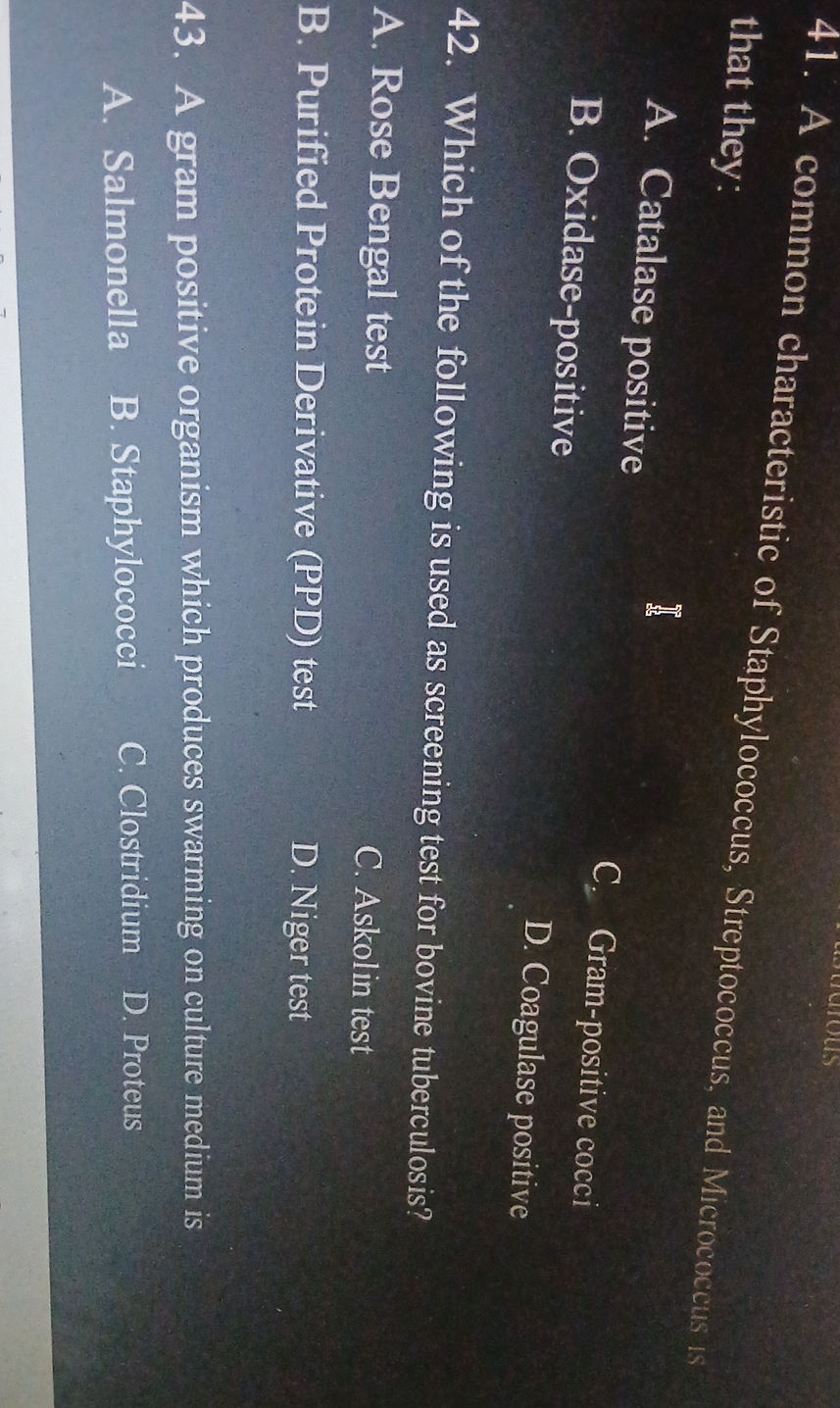 41. A common characteristic of | StudyX